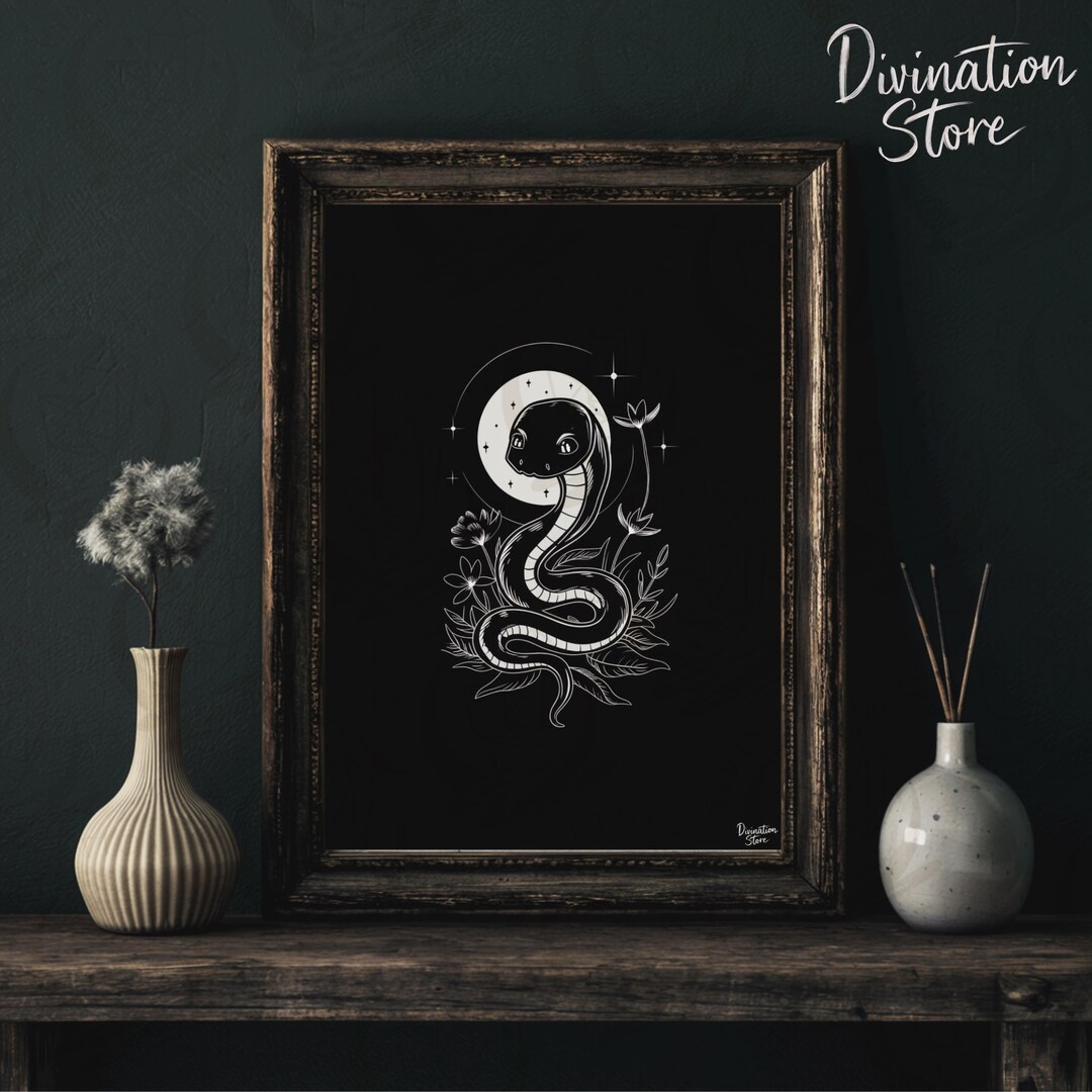 Snake PRINTABLE Gothic Wall Art, Gothic Home Decor, Art Prints, Goth ...