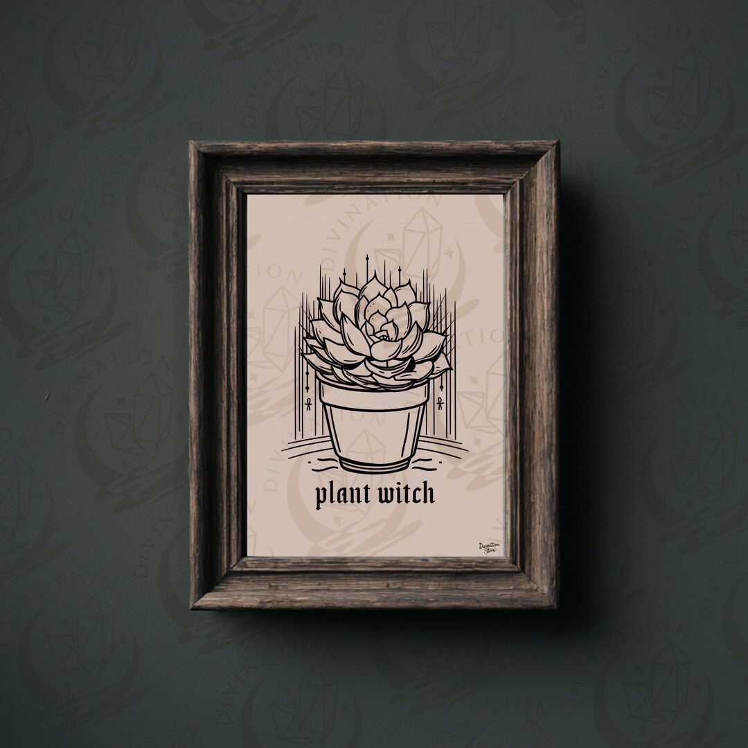 Plant Witch PRINTABLE Gothic Wall Art, Gothic Home Decor, Art Prints ...