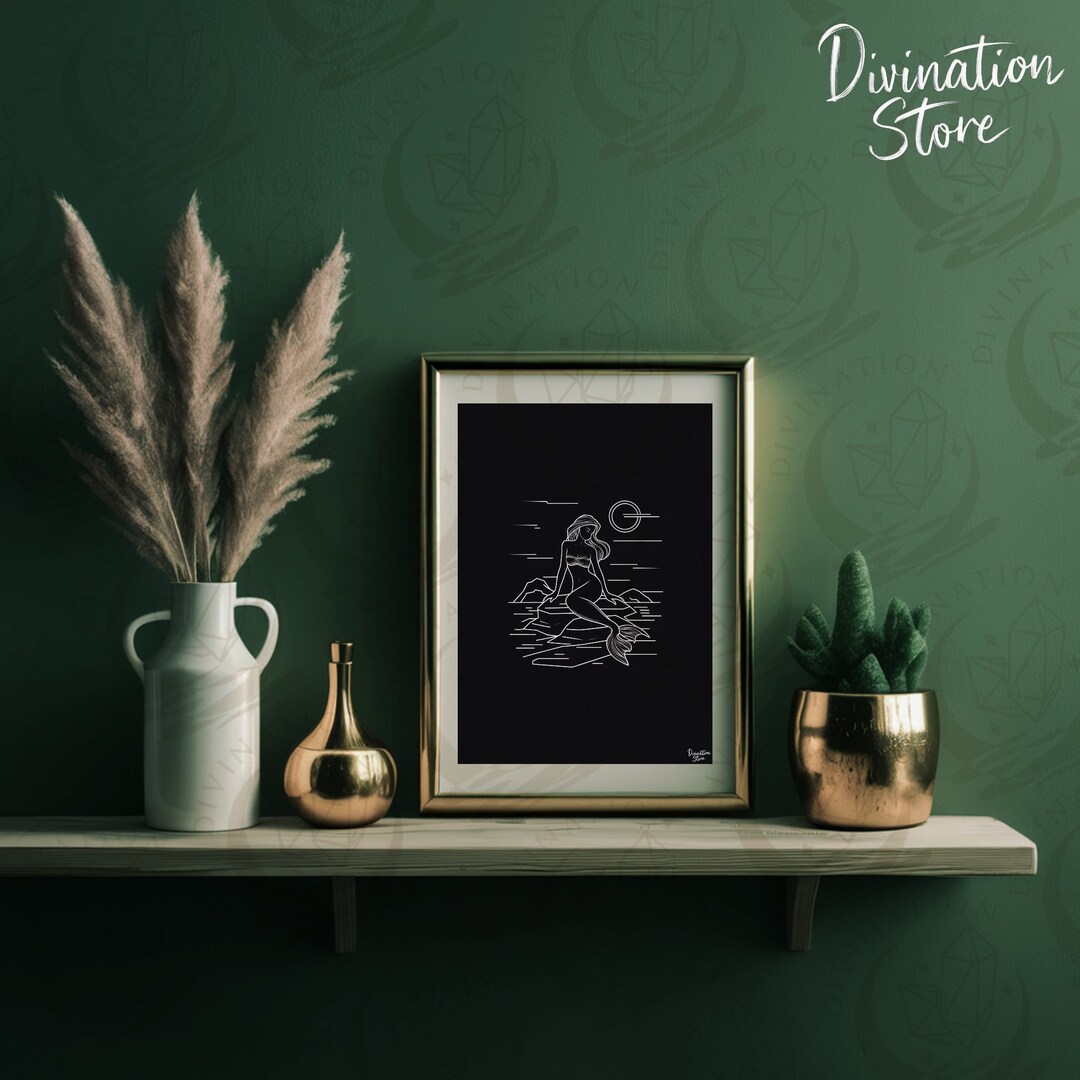 Siren PRINTABLE Gothic Wall Art, Gothic Home Decor, Art Prints, Goth ...