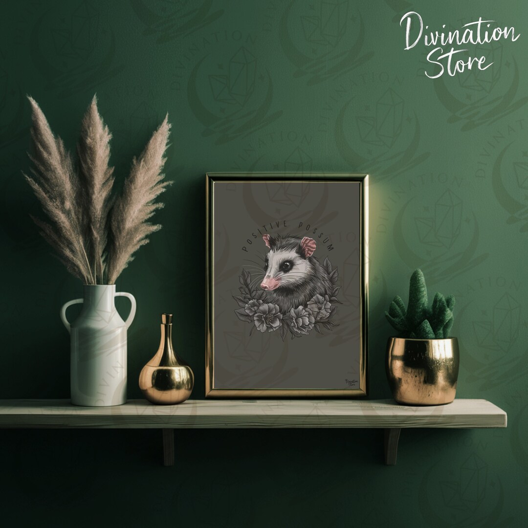Positive Possum PRINTABLE Gothic Wall Art, Gothic Home Decor, Art ...