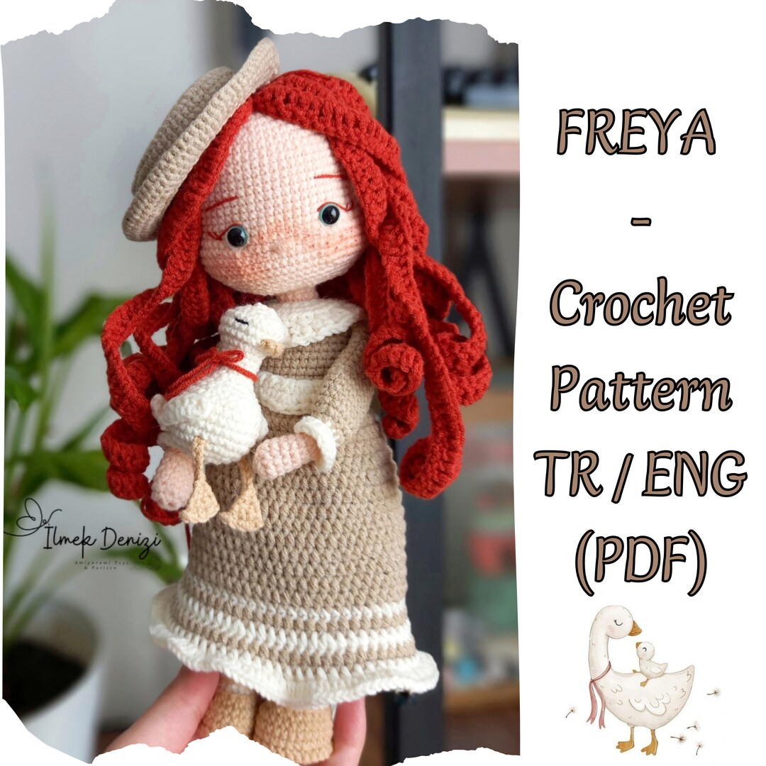 Crochet English Pattern - Freya and Little Goose (pdf) Digital Product ...