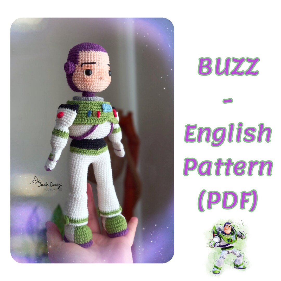 Crochet English Pattern - Buzz Lightyear Robot PDF Digital File # ...