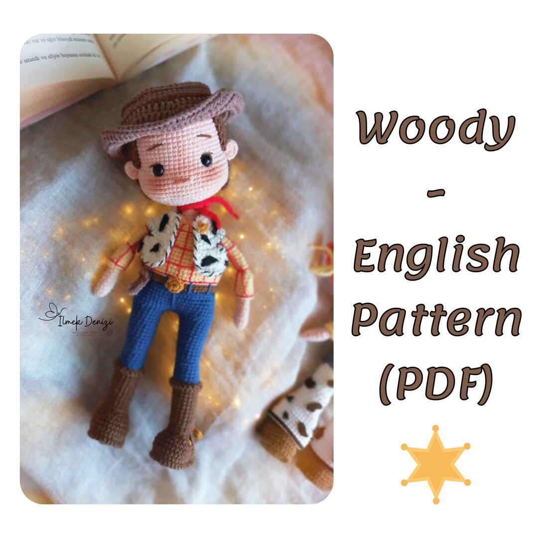 Crochet English Pattern - Sheriff Woody (PDF) Digital File #amigurumi # ...