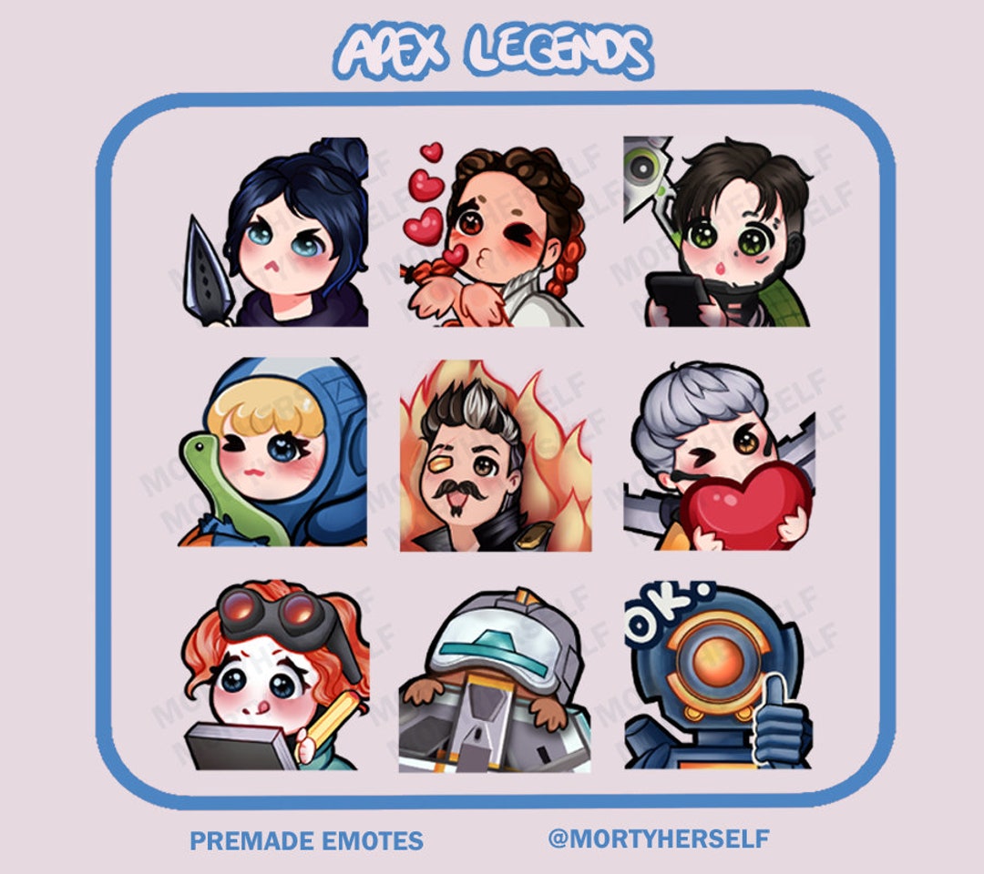 Apex Legends Cute Chibi Premade P2U Emotes for Discord Twitch - Etsy