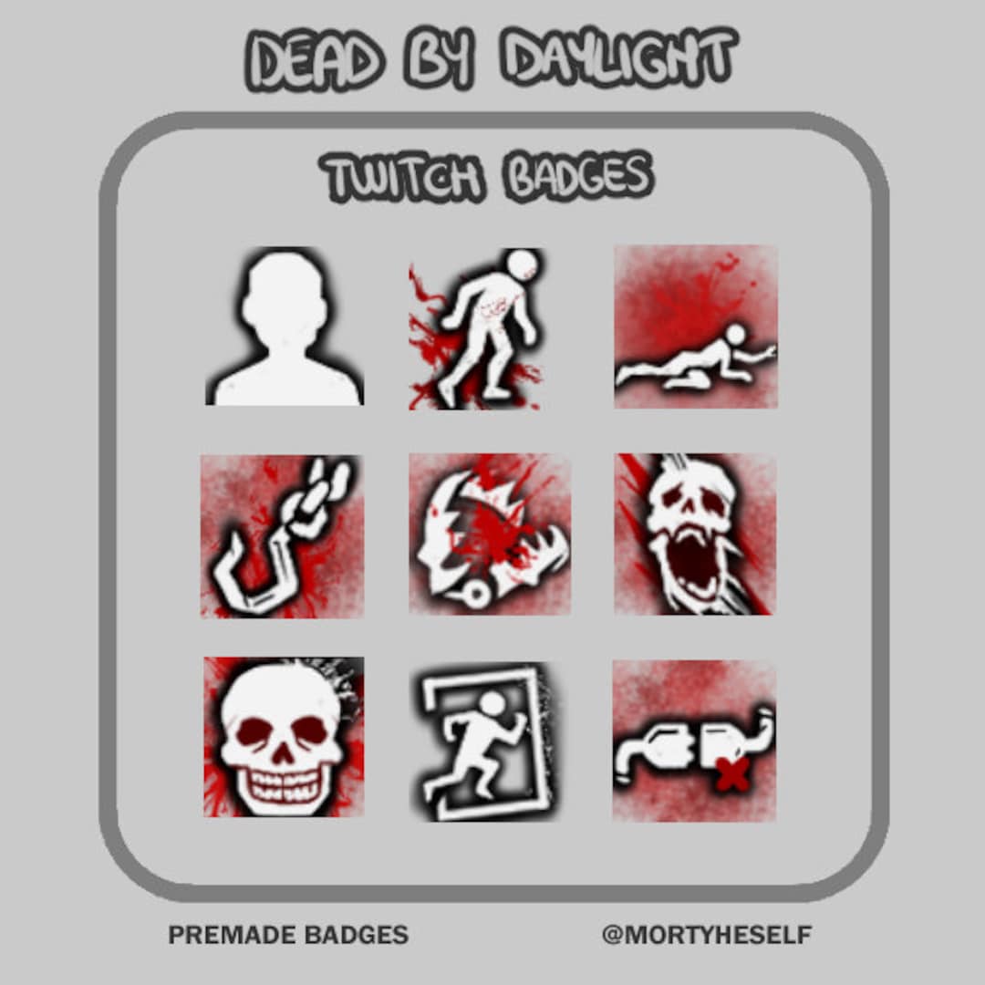 Dbd Dead by Daylight Badges for Twitch - Etsy
