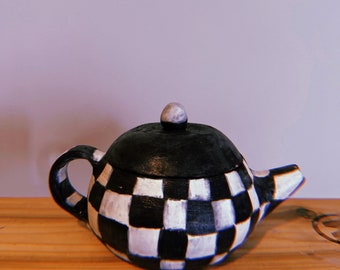 Checkered Teapot - Etsy