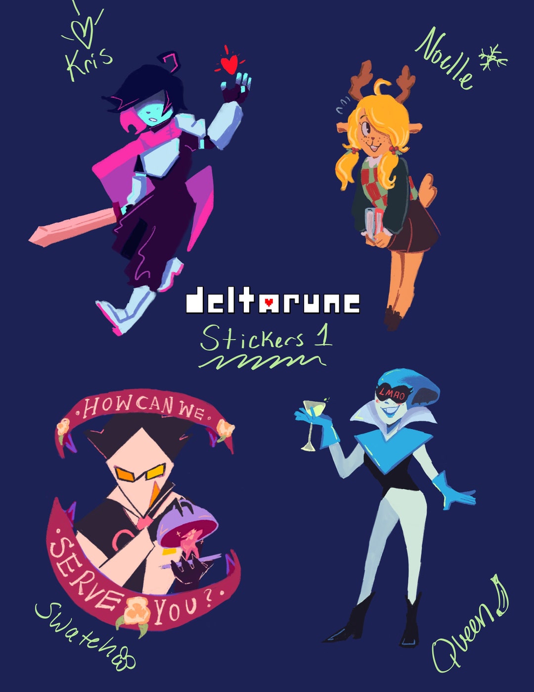 Deltarune Sticker Set 1 - Etsy