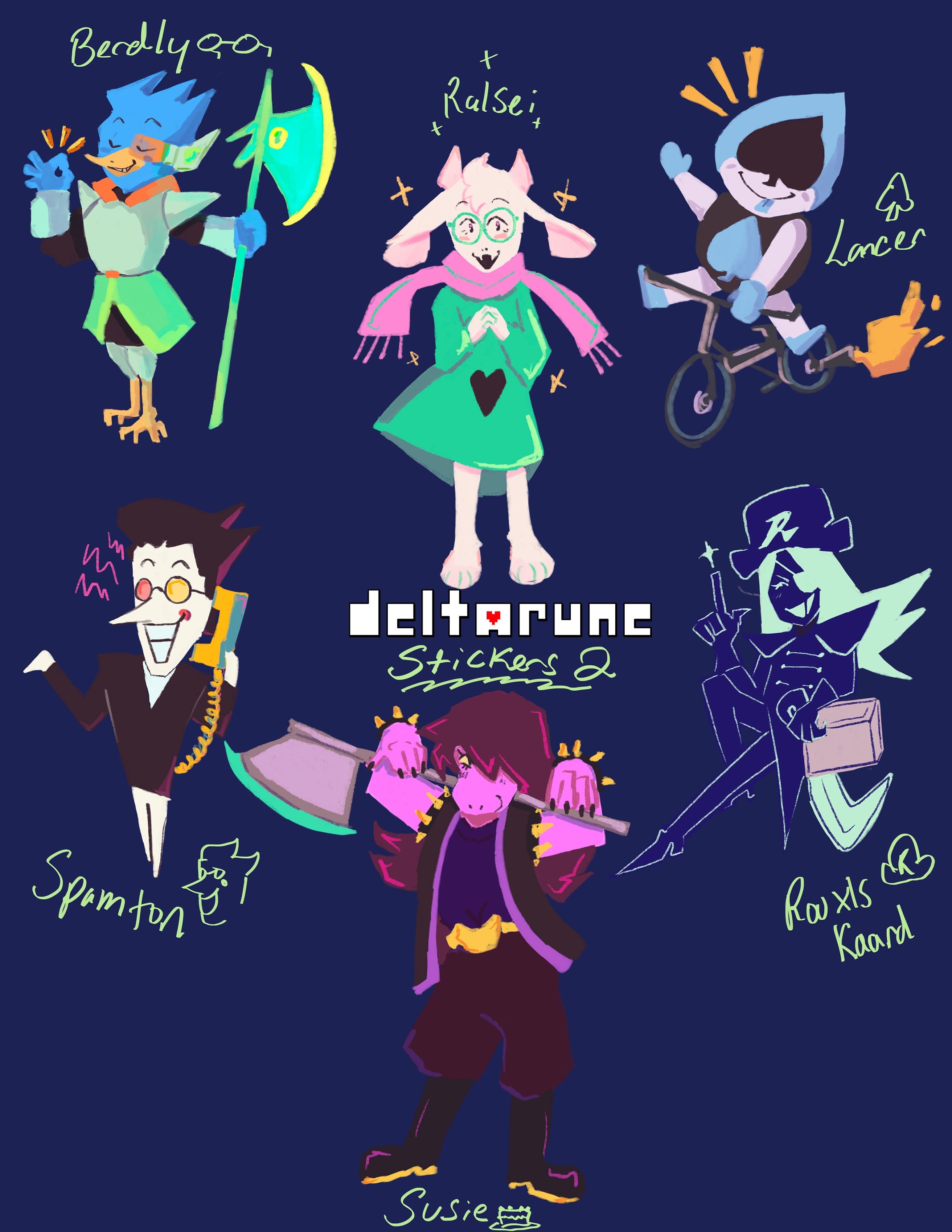 Deltarune Sticker Set 2 - Etsy
