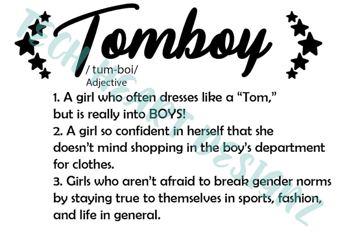 Tomboy Definition Shirt Design for Girls Svg Pdf Png Eps - Etsy