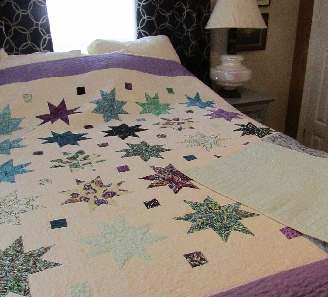 Purple Star Quilt - Etsy