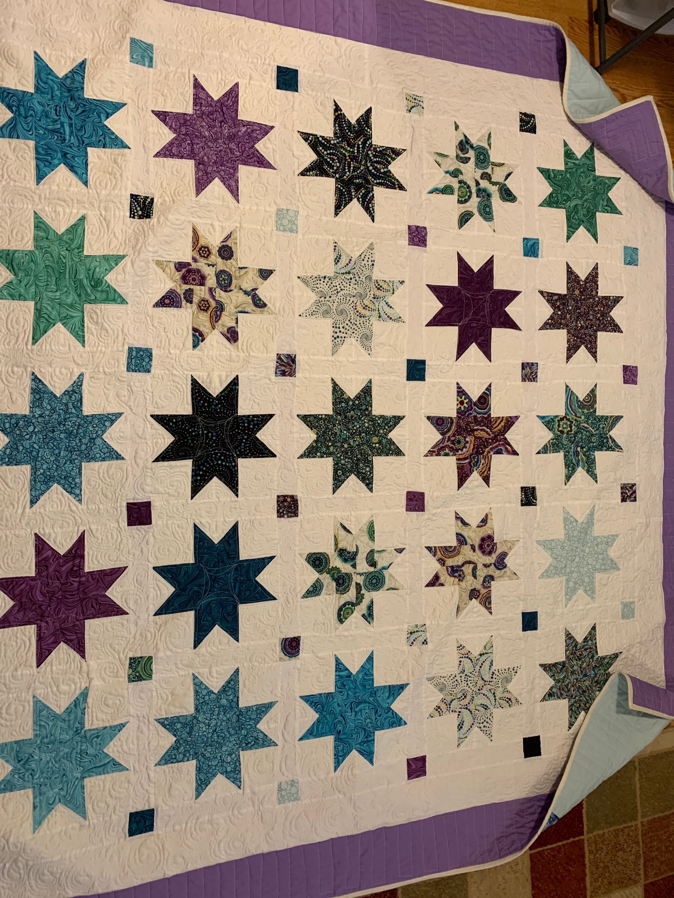 Purple Star Quilt - Etsy