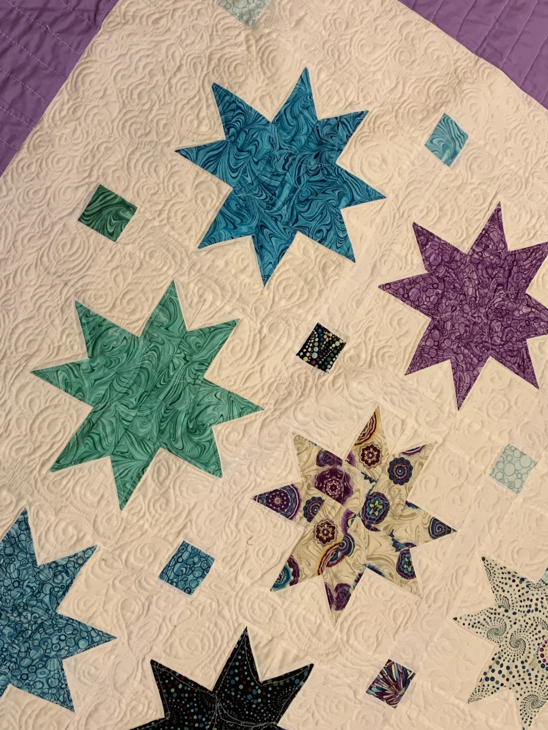 Purple Star Quilt - Etsy