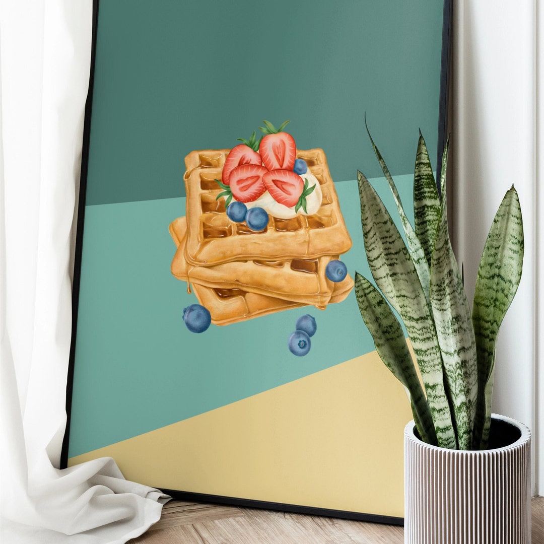 Waffle Printable Food Wall Art Design / Exhibition Poster ...