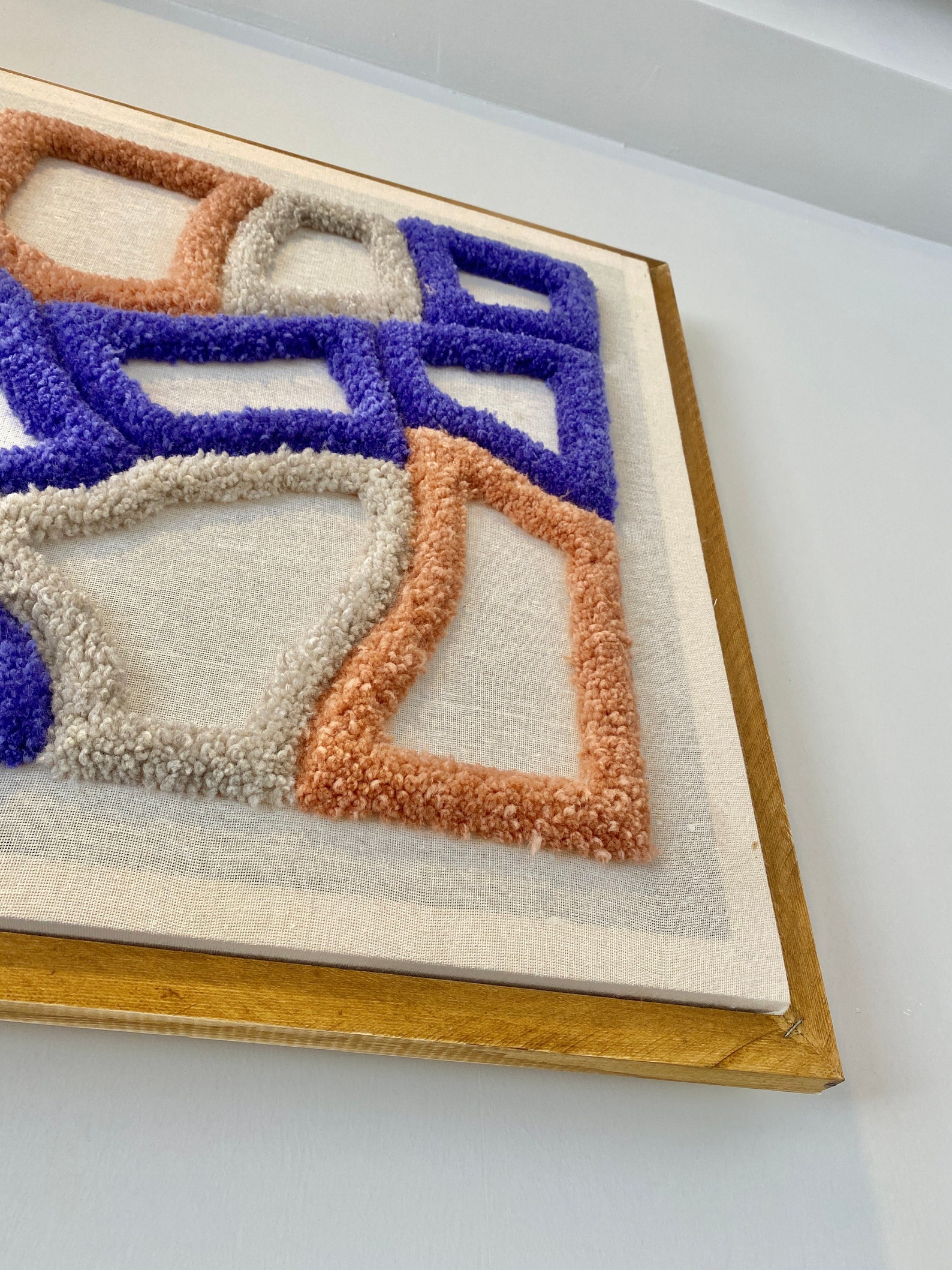 Modern Textile Wall Art Decor / Handmade Home Wall Decor /tufted Wall ...