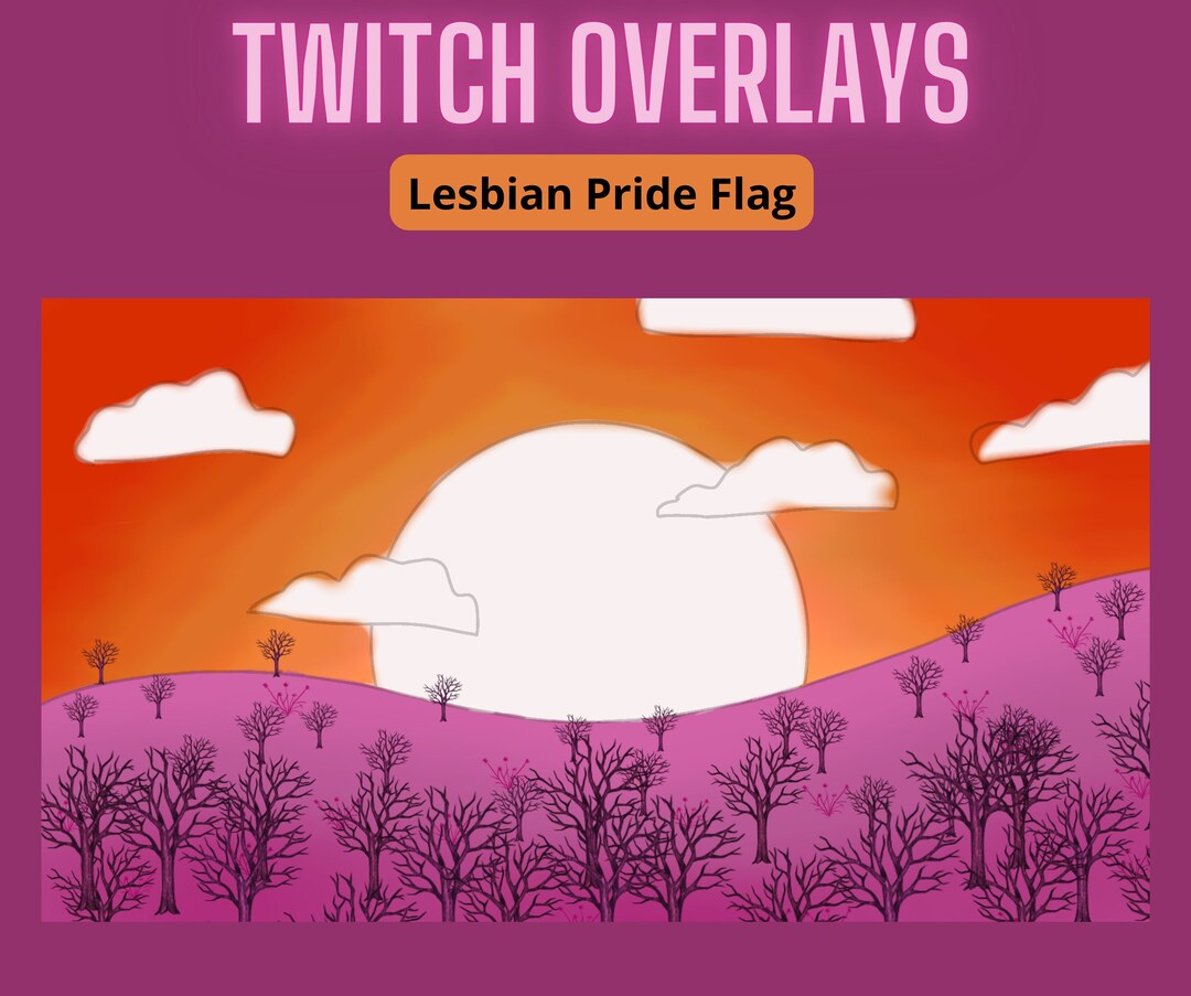 Animated Lesbian Pride Month Twitch Overlays and Scenes - Stream ...