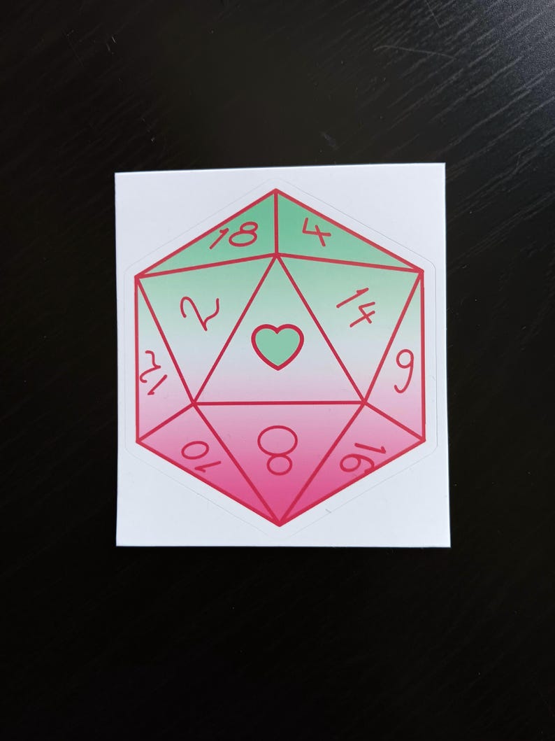 Abrosexual Pride D20 Vinyl Sticker | Dnd Stickers | Bumper Stickers - Etsy