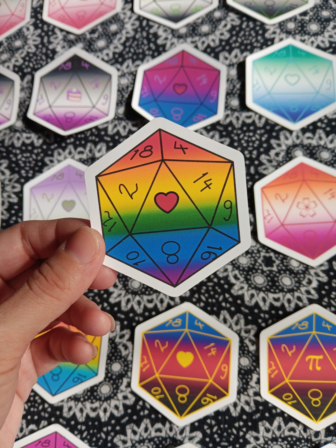 Pride Flag D20 Sticker Dnd Stickers - Etsy