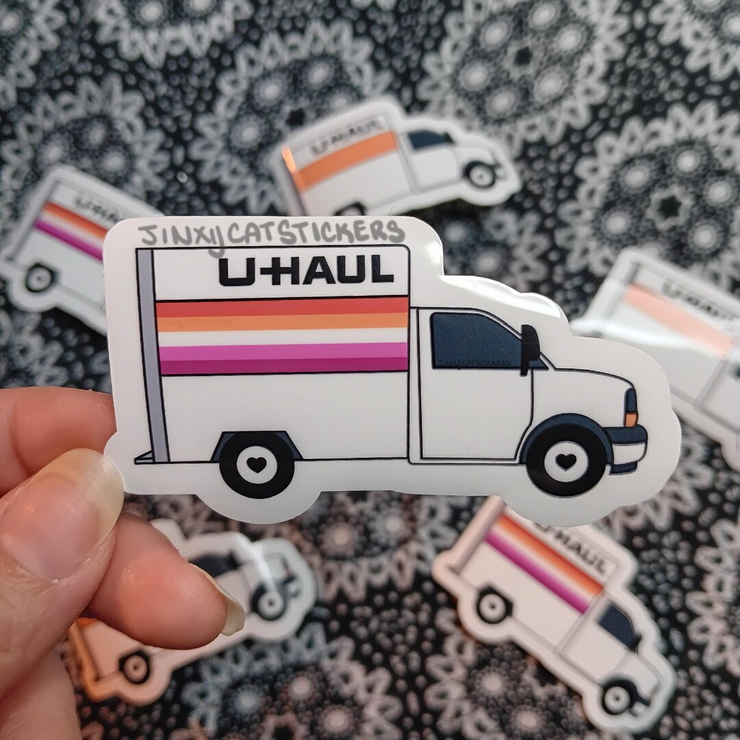 Lesbian Pride U-haul Sticker - Etsy