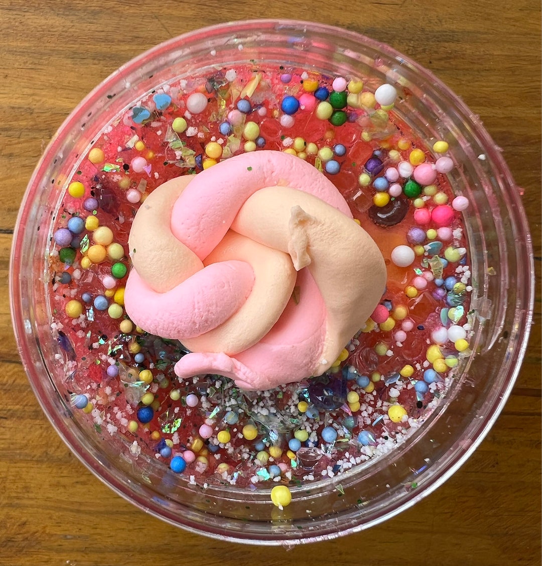 Tropical Summer Mocktail, Glossy Butter Slime With Foam Beads - Etsy