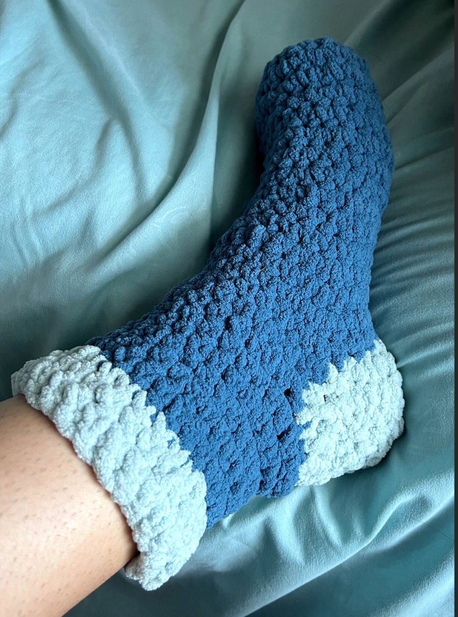 Crochet Soft, Cozy, Fuzzy Sock PATTERN - Etsy