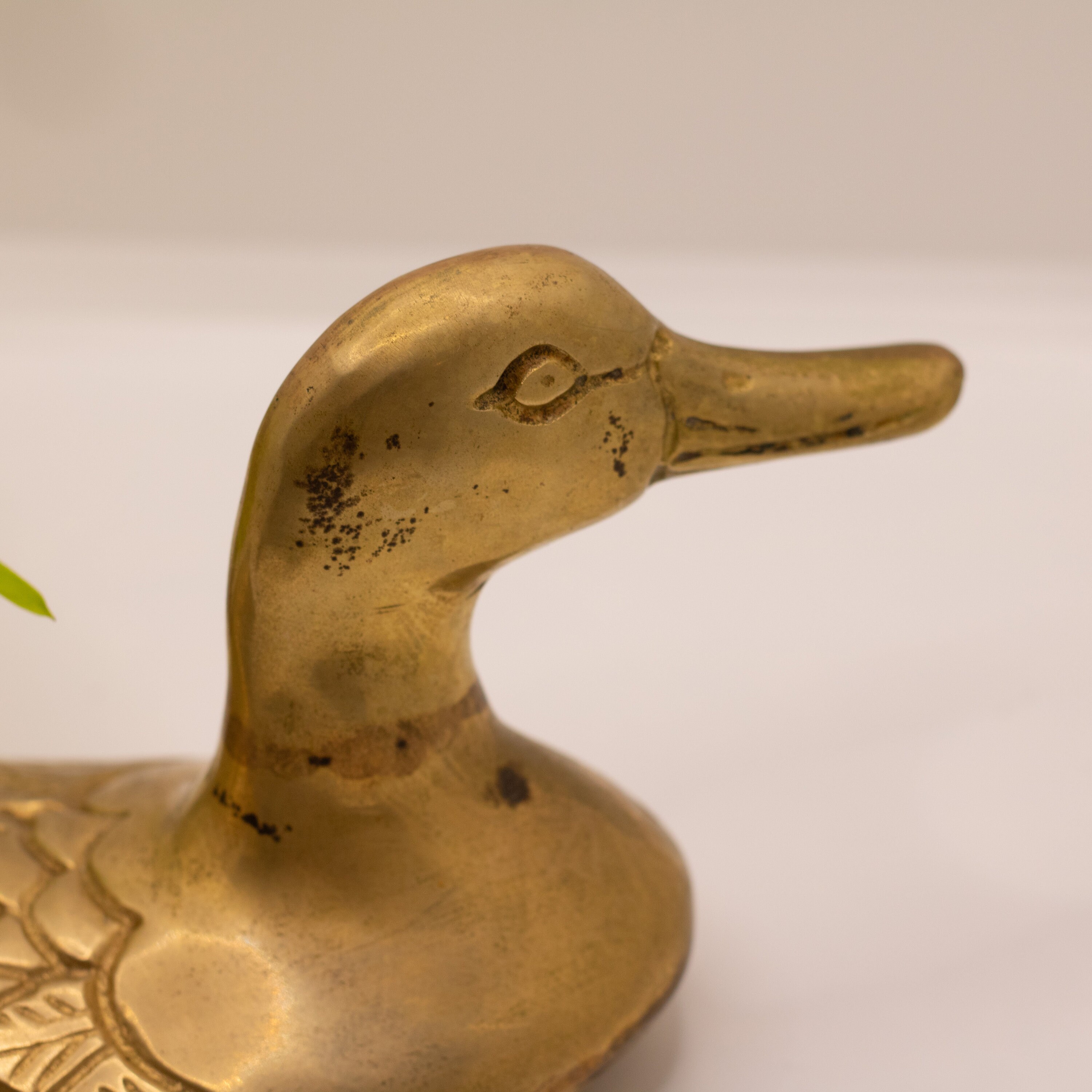 Large Vintage Brass Duck Figurine Heavy Solid Brass Statue - Etsy