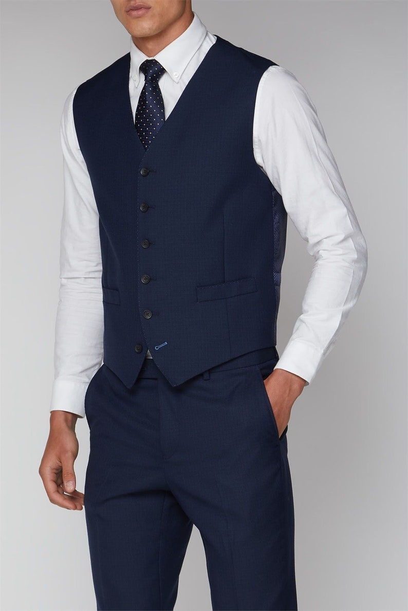 Mens Blue Vest Coat and Pant Mens Waistcoat Formal Vest - Etsy