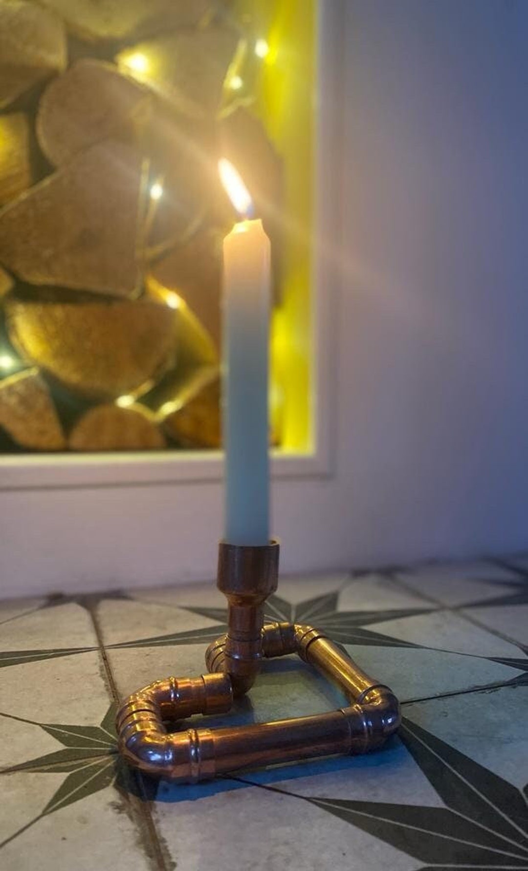 Heart Shaped Copper Pipe Candle Holder. - Etsy