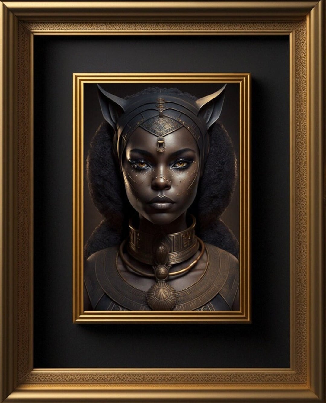 Bastet, Egyptian Cat Goddess Bast, Art Print, Goddess of Cats, Cat ...