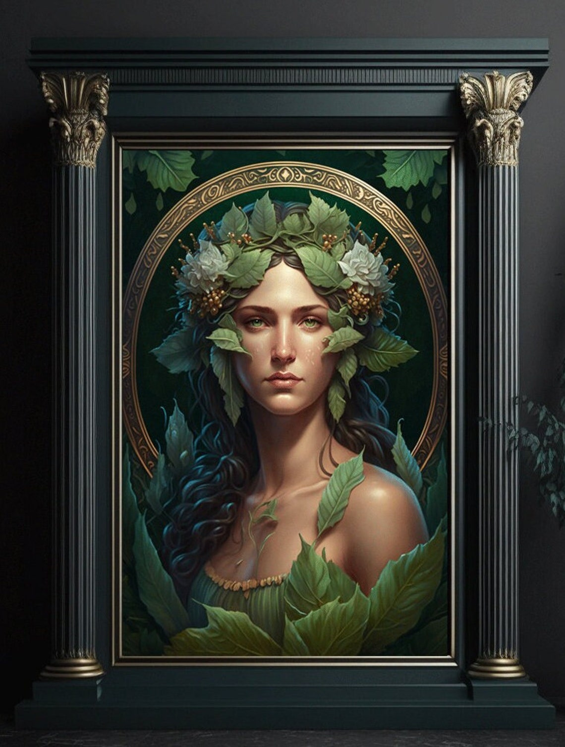 Gaia, Greek Goddess of the Earth, Gaia Poster, Green Goddess Wall Decor ... Gaia, Greek Goddess of the Earth, Gaia Poster, Green Goddess Wall Decor ...