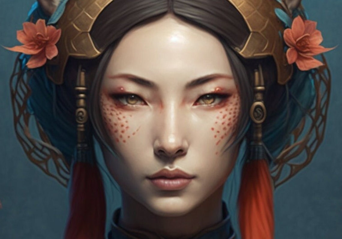 Inari Okami, Shinto, Japanese Goddess of Rice and Foxes Wall Art ...