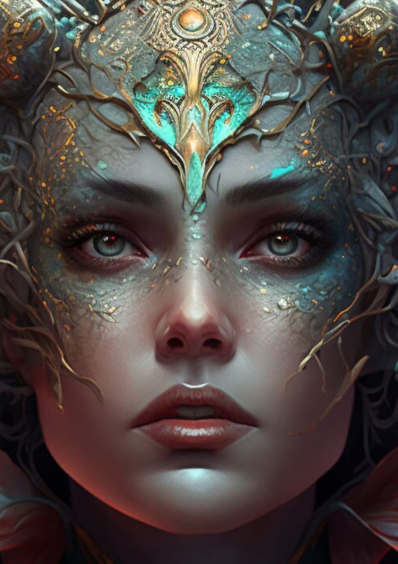 Tiamat, Mesopotamian Goddess of Sea and Chaos, Ocean Goddess Dark ...