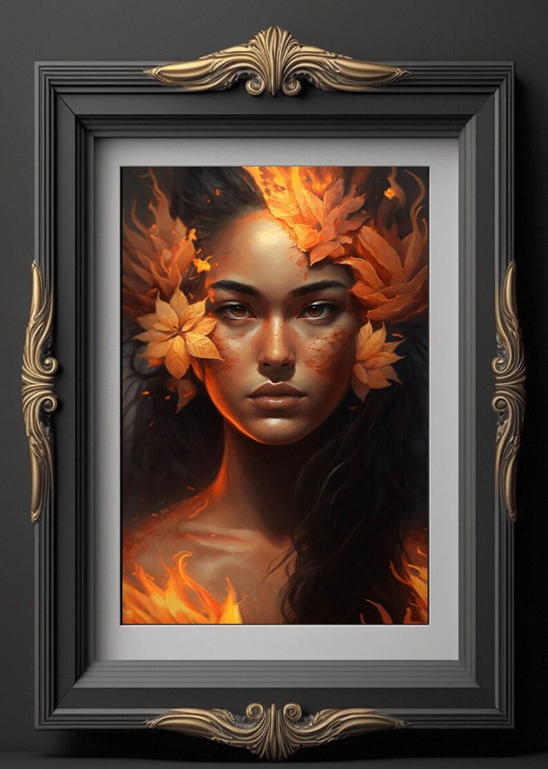 Pele Hawaiian Goddess of Fire Wall Art Fiery Goddess Pele - Etsy
