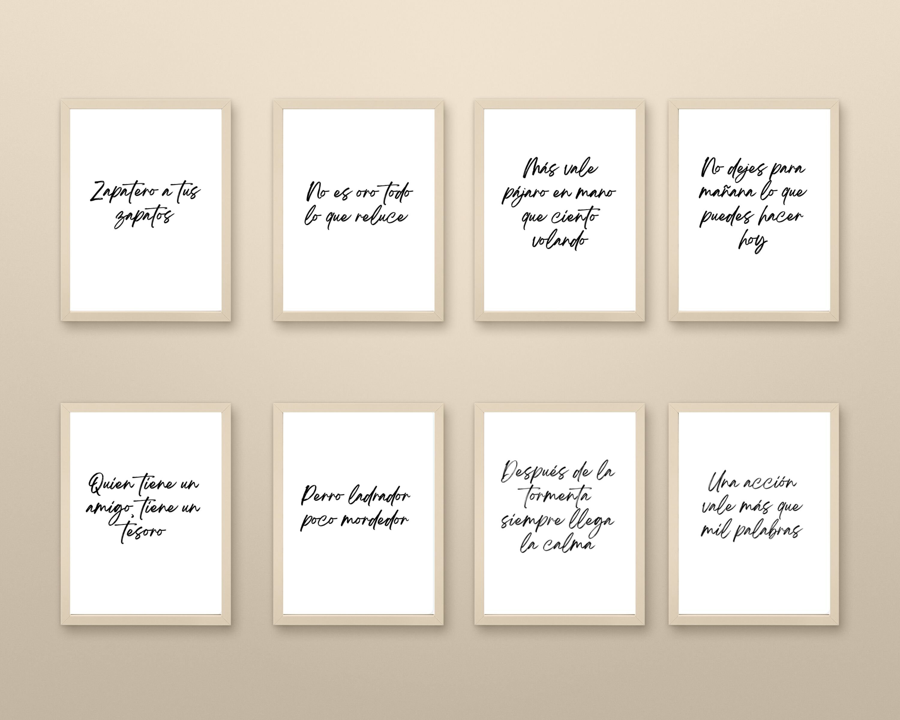 14 Spanish Provers Posters, Spanish Refranes, Popular Sayings Posters ...