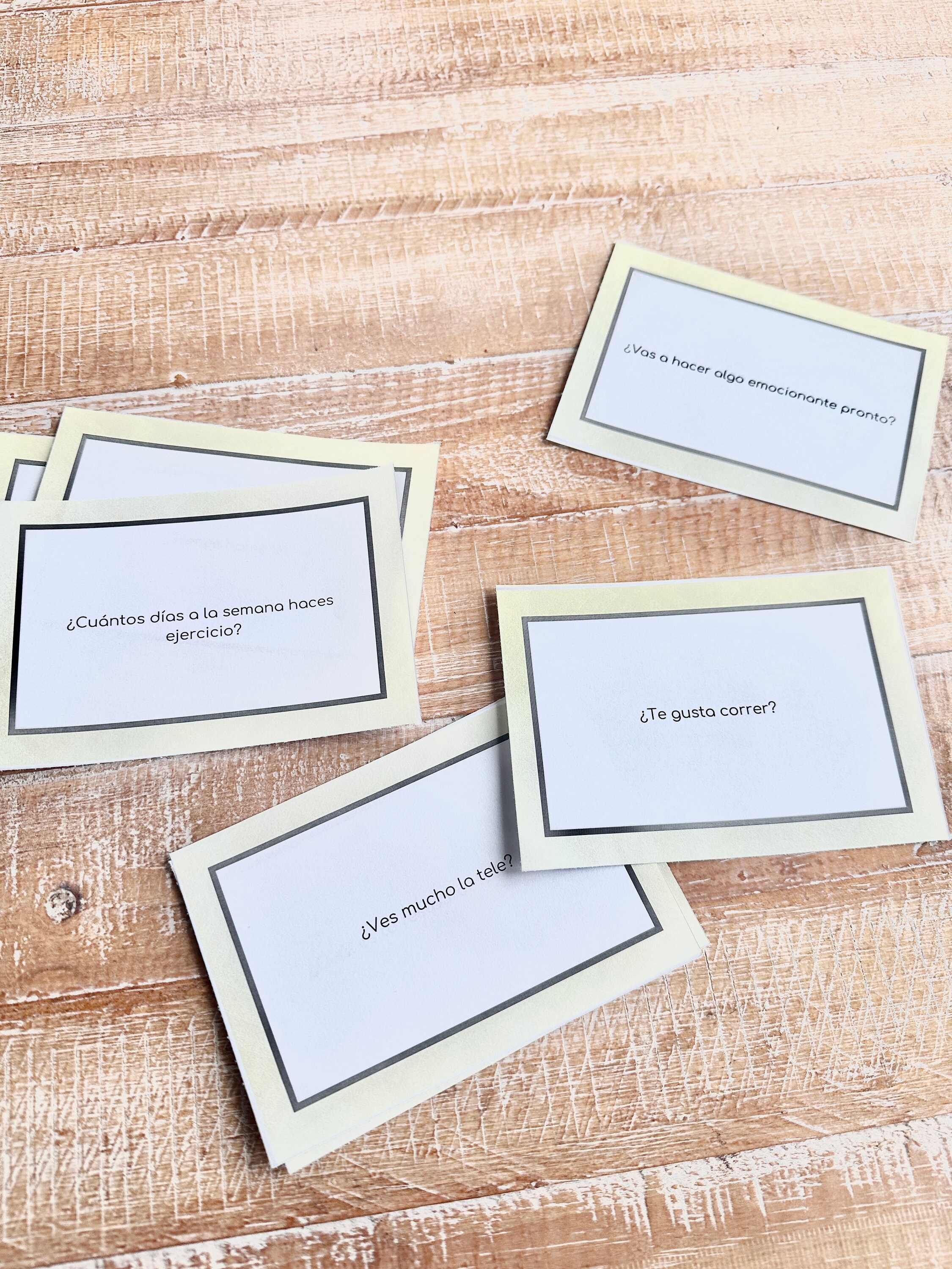 120 Spanish I Conversation Cards, Spanish Conversation Practice Cards ...