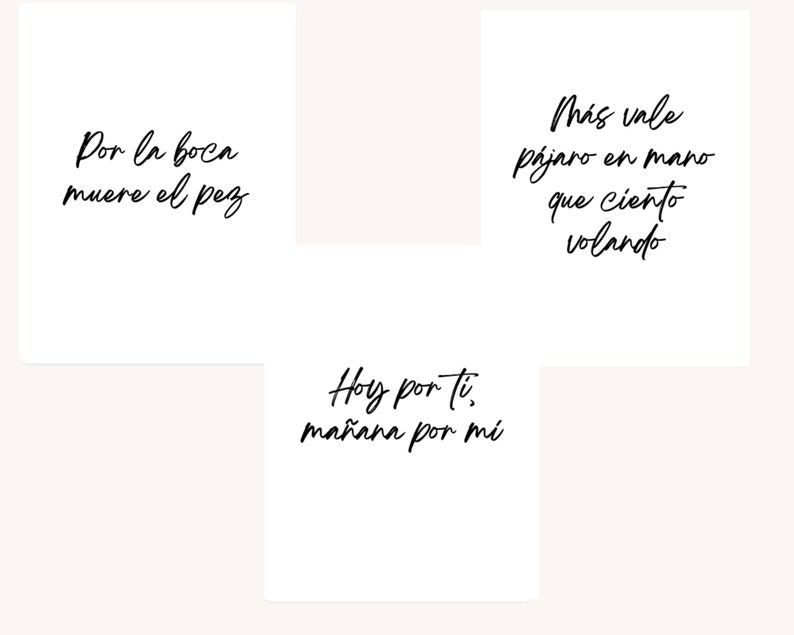 14 Spanish Provers Posters, Spanish Refranes, Popular Sayings Posters ...