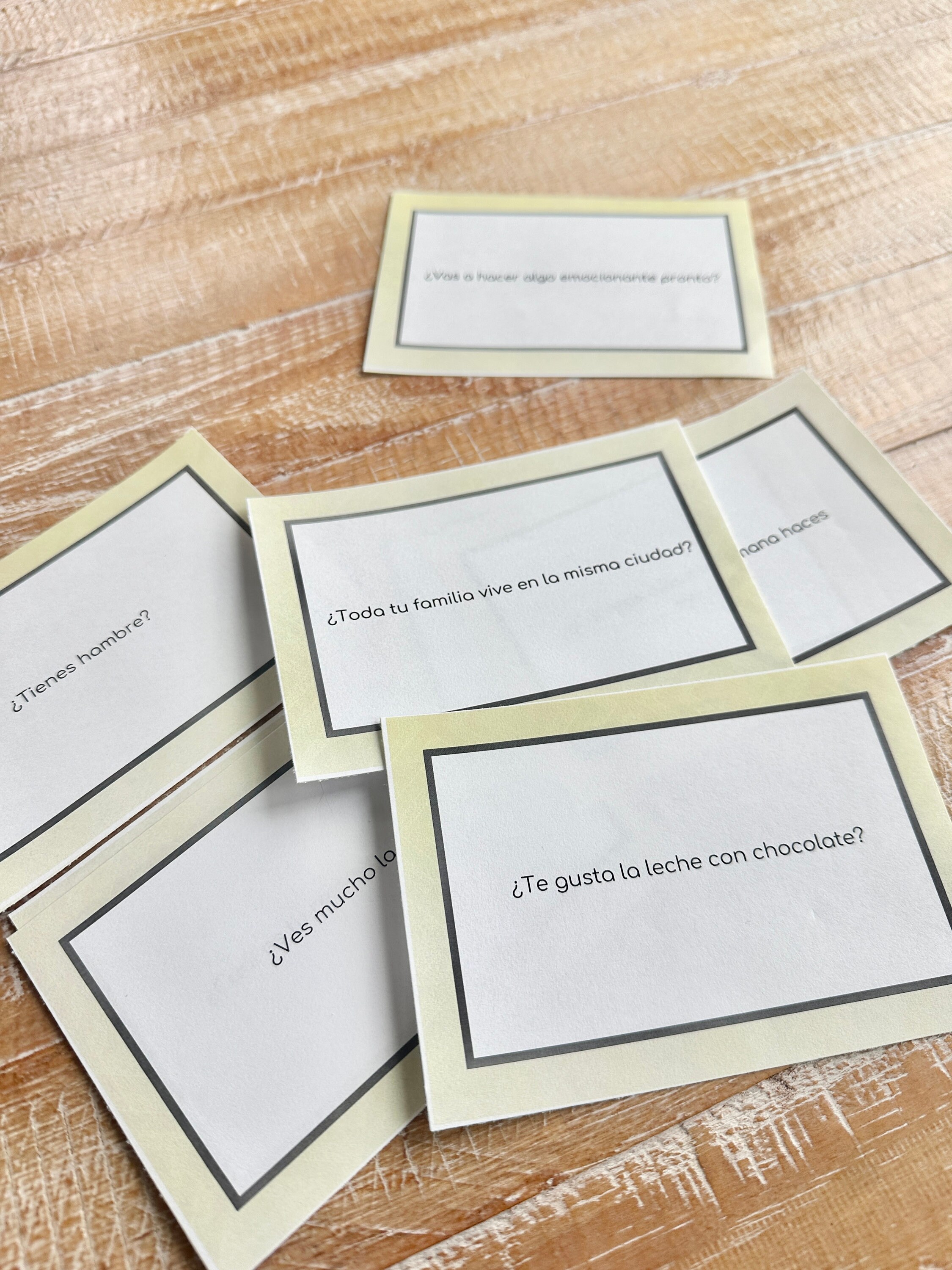120 Spanish I Conversation Cards, Spanish Conversation Practice Cards ...