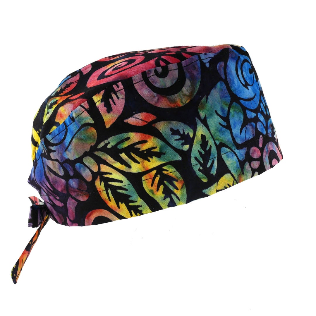 100% Batik Cotton Men's Surgical/dental Scrub Cap With Tie Back ...
