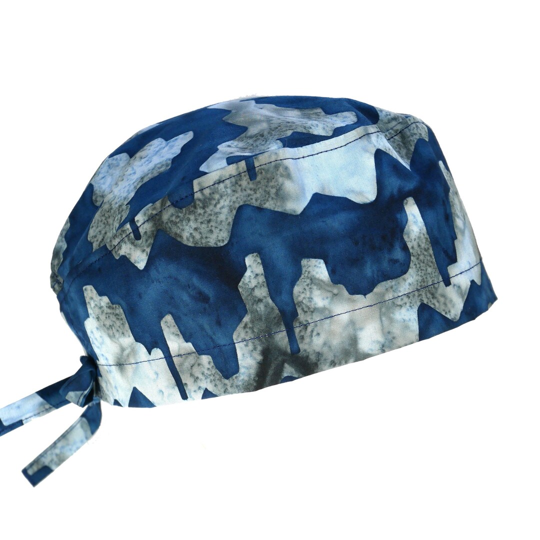F10 Batik 100% Cotton Men's Surgical/dental Scrub Cap With - Etsy