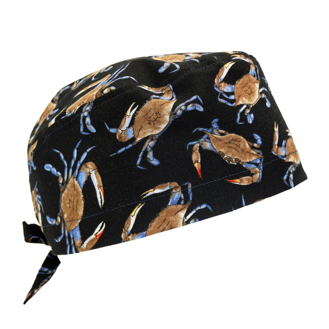 100% Cotton Men's Surgical/dental Scrub Cap With Tie Back, Breathable ...