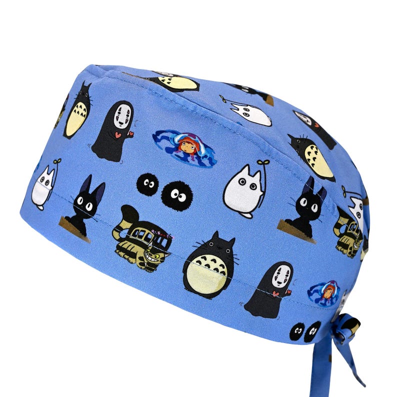 Ghibli Spirited Away Totoro, Men's Cotton Scrub Cap With Tie Back ...