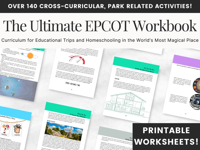 Ultimate EPCOT Workbook Educational Homeschool Curriculum Printable ...