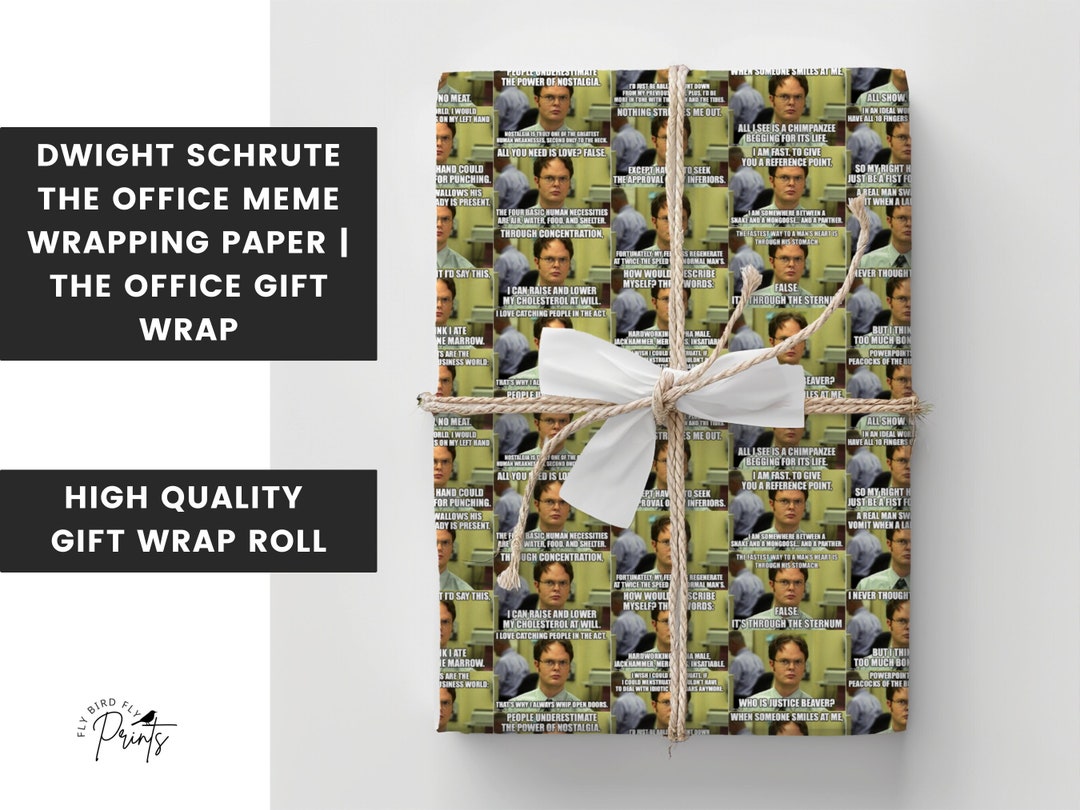 Dwight Schrute the Office Meme Wrapping Paper the Office Gift Wrap Funny Meme Wrapping Paper ...