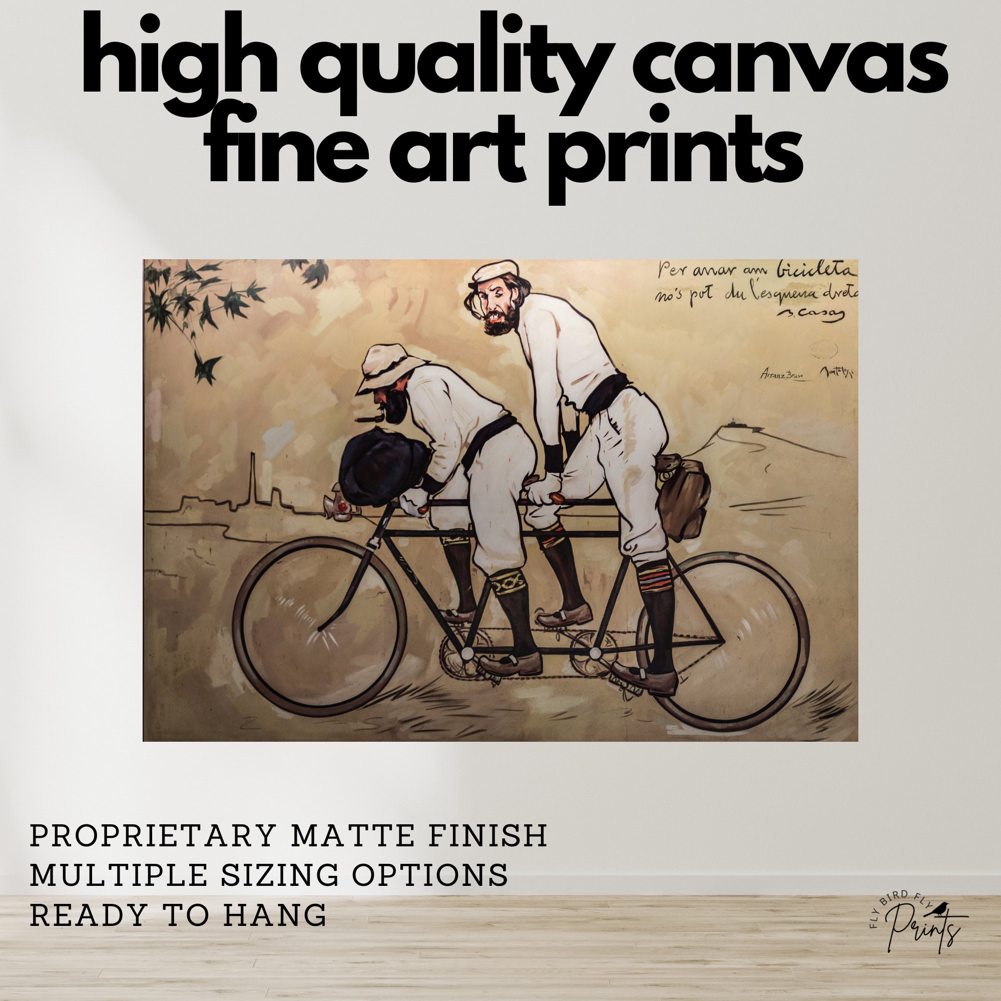 Ramon Casas and Pere Romeu on a Tandem, 1897, Ramon Casas, Catalan ...