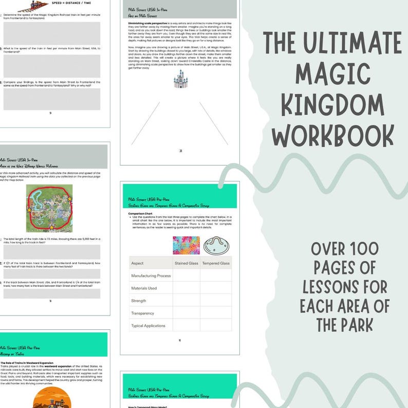 Magic Kingdom Workbook, Educational Disney Activities, Ages 6-12 ...