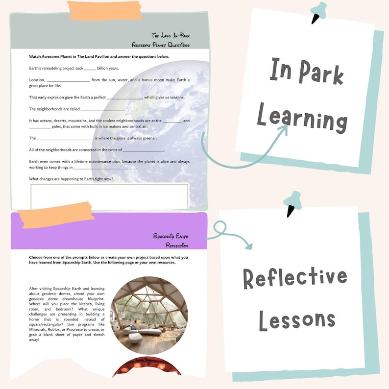EPCOT Learning Workbook: 250+ Pages, Ages 6-12 (PDF Download) - Etsy