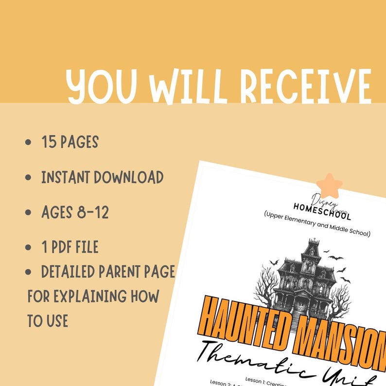 Haunted Mansion Homeschool Unit | Disney Halloween Lesson Plan (ages 8 ...