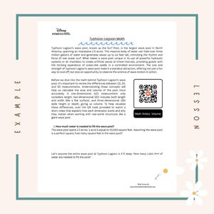 Disney Water Park Math Worksheets | Typhoon Lagoon & Blizzard Beach ...