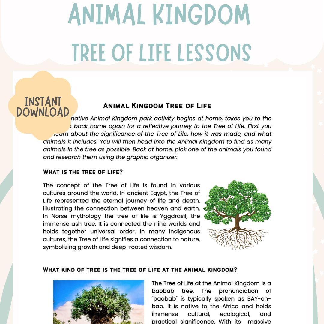 Animal Kingdom Tree of Life Activity for Homeschooling (history ...