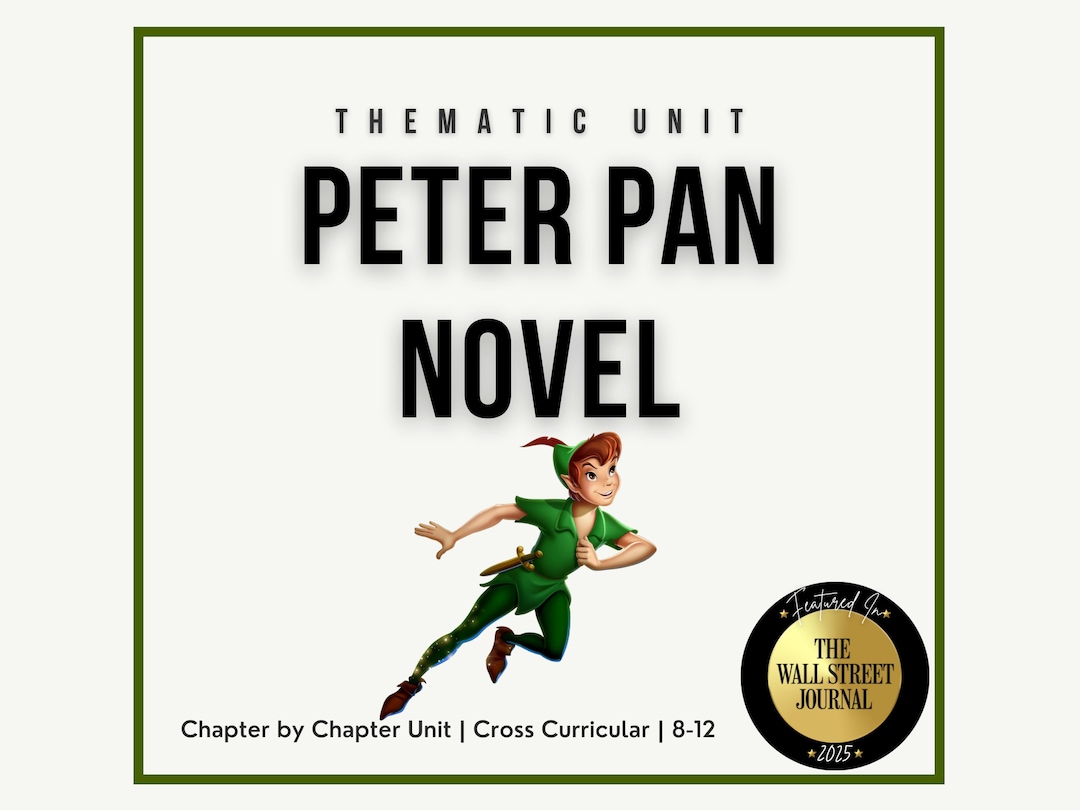 Peter Pan Novel Study Unit | Ages 7–10 | Book-based Lessons, Cross ...