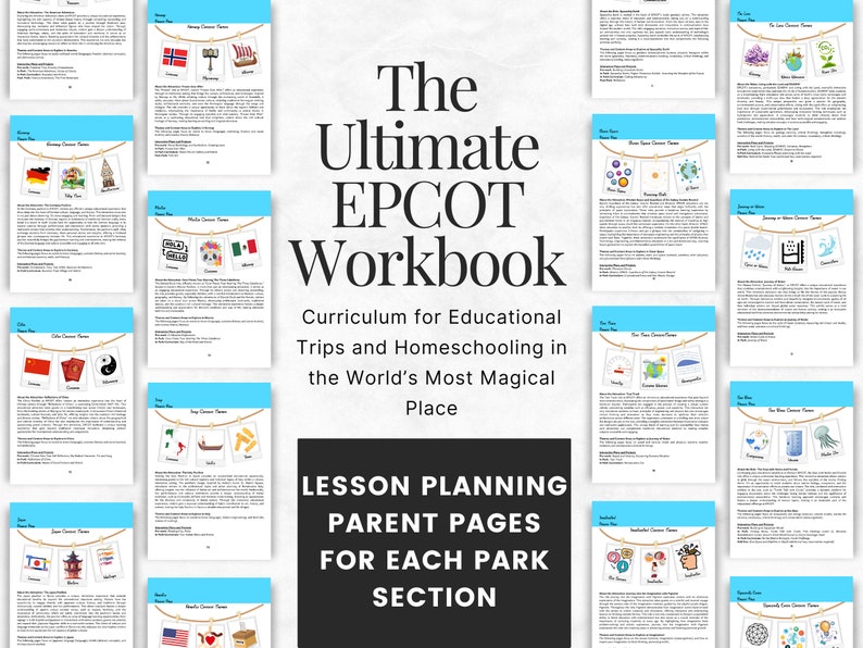 Ultimate EPCOT Workbook Educational Homeschool Curriculum Printable ...